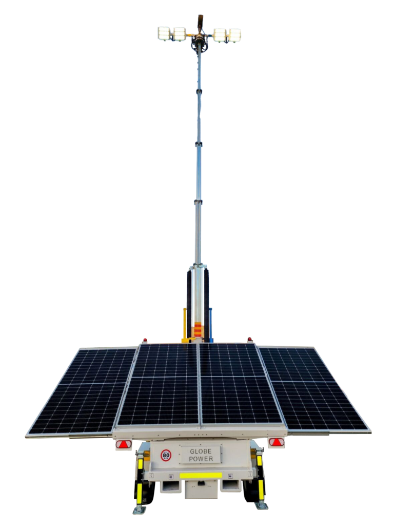 Solar lighting towers – Globe Power Australia